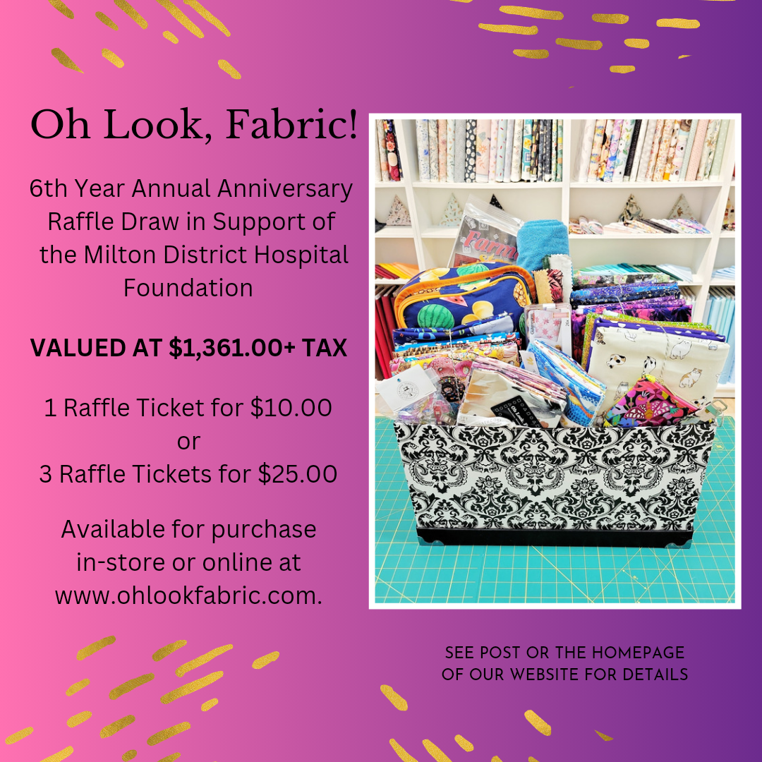 Raffle Ticket(s) in Support of the MDHF | Oh Look, Fabric!